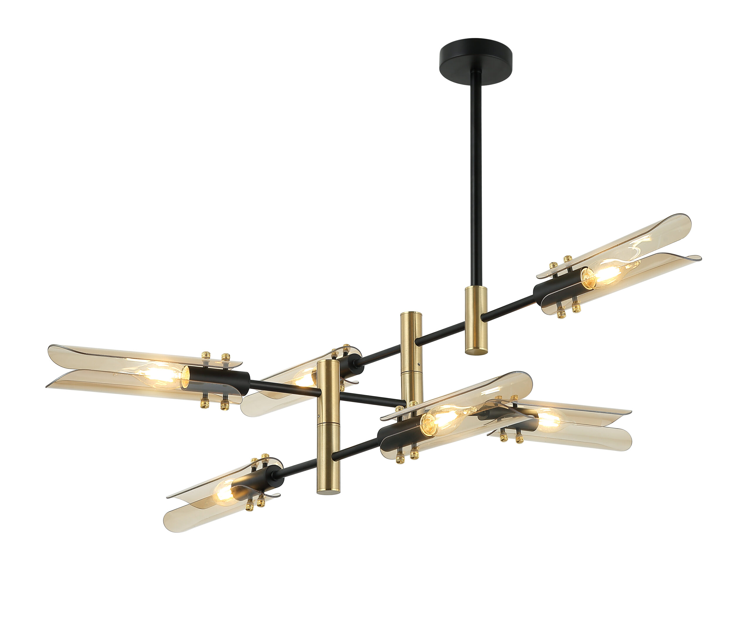 Candil Vintage Ambar 6 Luces - Iluminación LUZ VIC