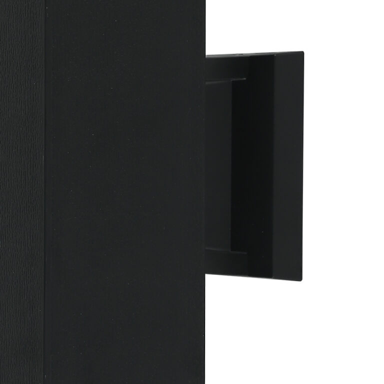 Arbotante Para Exterior Doble Foco Cuadrado Negro - Iluminación LUZ VIC
