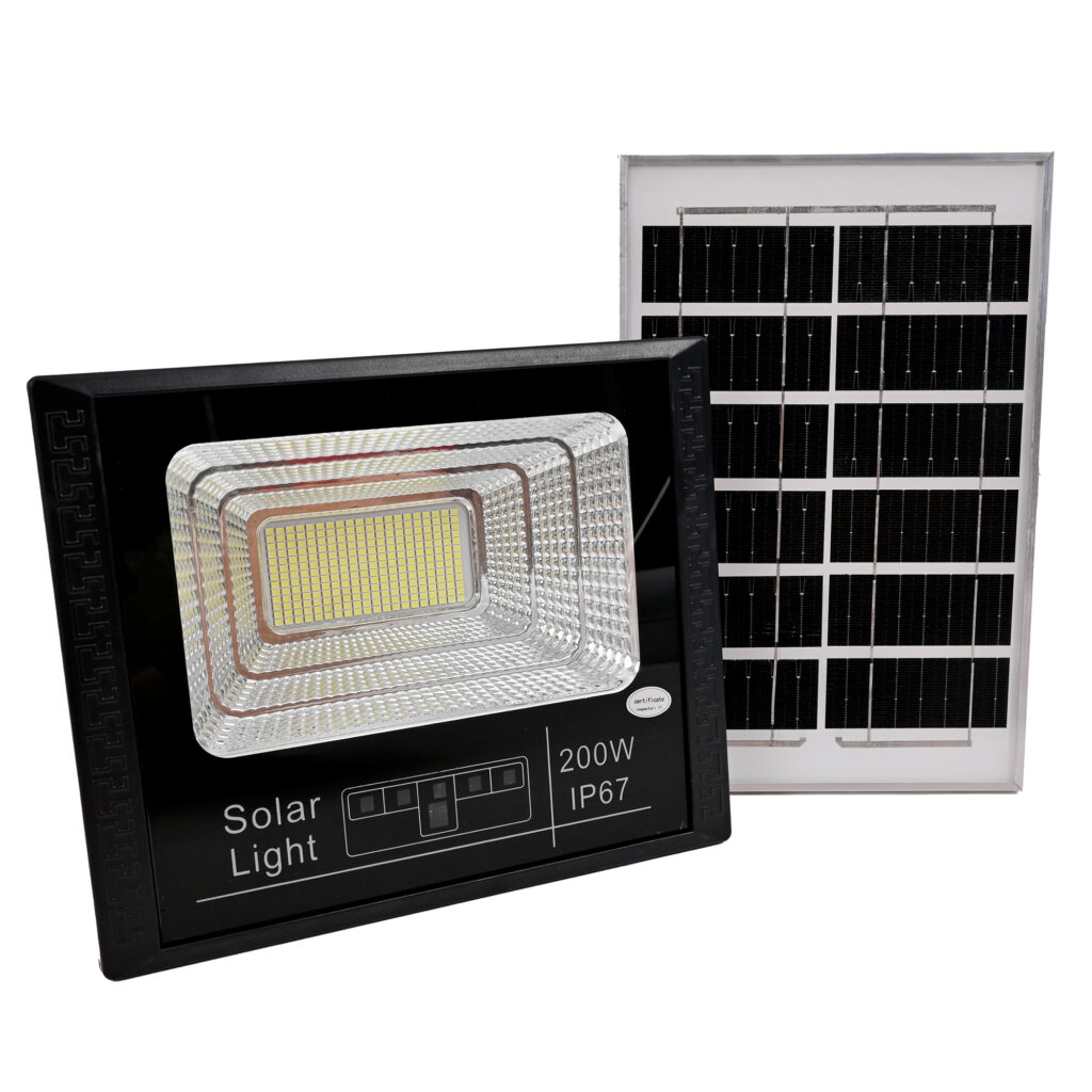 Reflector Con Panel Solar 200 W - Iluminación LUZ VIC